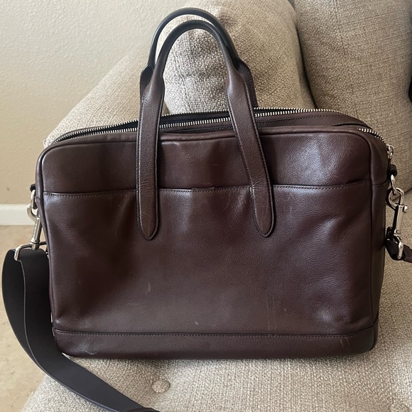 Coach | Bags | Coach Hamilton Briefcase Laptop Leather Bag Crossbody ...